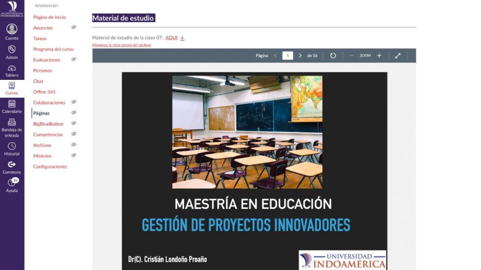 Canvas Indoamérica - Universidad Indoamérica